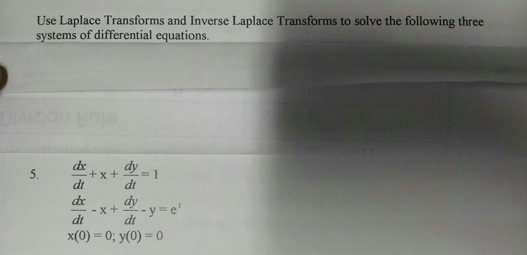 Solved Use Laplace Transforms and Inverse Laplace Transforms | Chegg.com Solved Use Laplace Transforms and Inverse Laplace Transforms | Chegg.com
