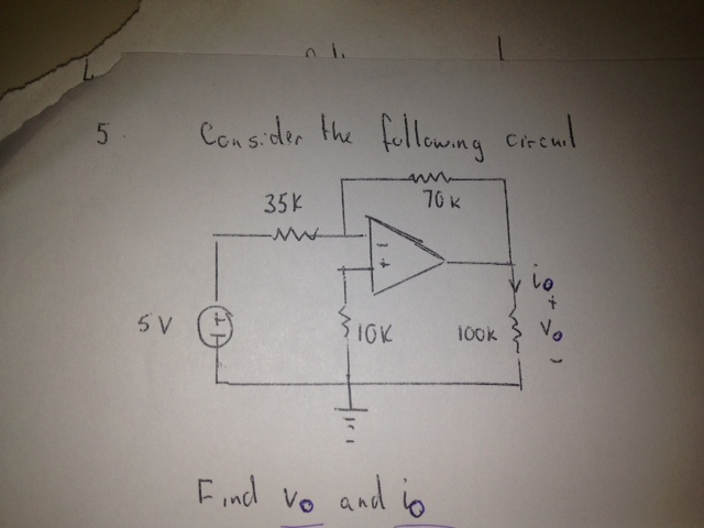 Solved Consider the following circuit Find vo and io | Chegg.com