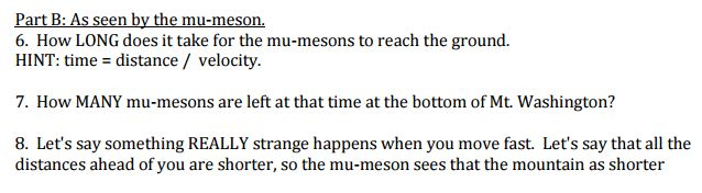 Solved Part B: As seen by the mu-meson 6. How LONG does it | Chegg.com
