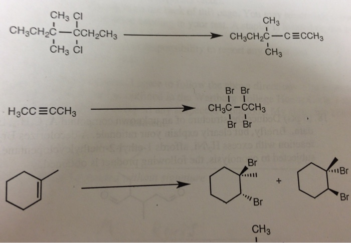 Solved CH3 Cl CH3CH CCH CH CH3 Cl HaCCECCH CH CH3CH C CECCH | Chegg.com