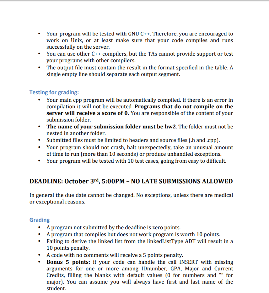 COSC2430: Programming and Data Structures University | Chegg.com