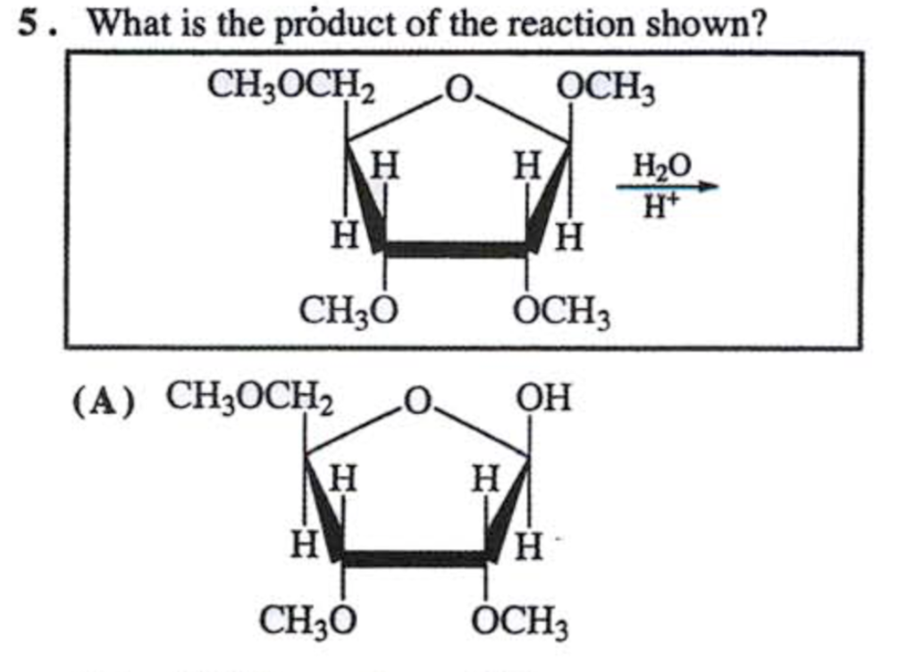 Solved 5. What is the próduct of the reaction shown? CH3O | Chegg.com