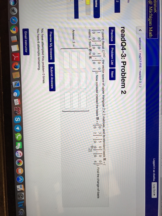 Solved Recall U^2 times 2, the vector space of upper | Chegg.com
