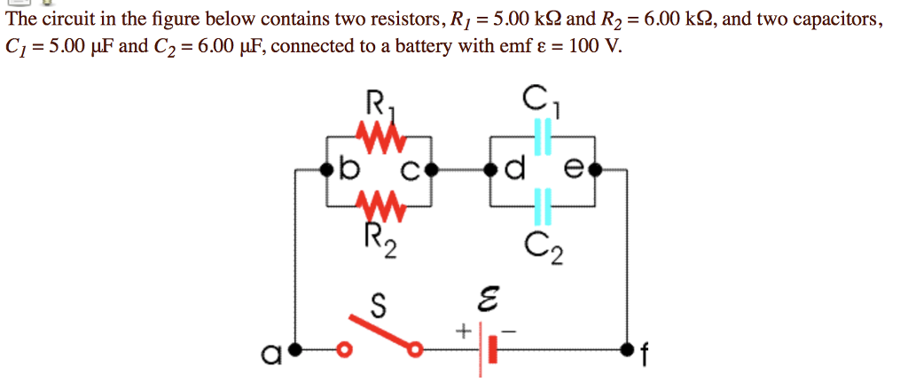 Solved a) If no charges exist on the capacitors before | Chegg.com