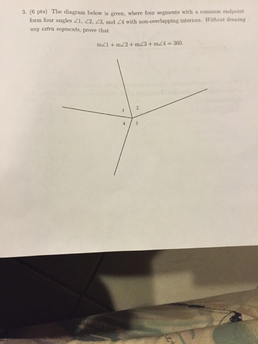 Solved The diagram below is given, where four segments with | Chegg.com