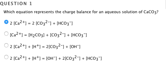 Solved QUESTION 1 Which equation represents the charge | Chegg.com
