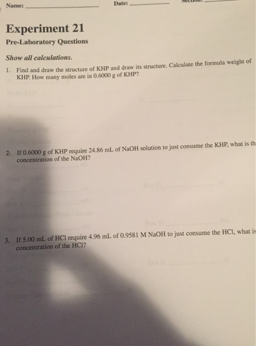 Solved Find and draw the structure of KHP and draw its | Chegg.com