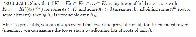 Solved Here all fields are subfields of the complex numbers | Chegg.com