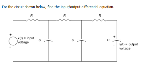 Solved For The Circuit Shown Below Find The Inputoutput 