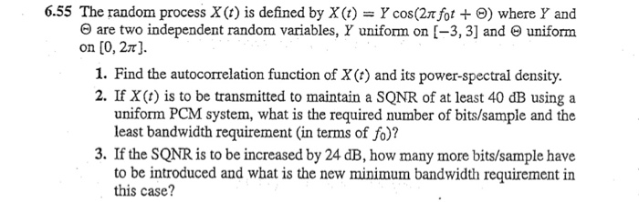 The random process X(t) is defined by X(t) = Y | Chegg.com