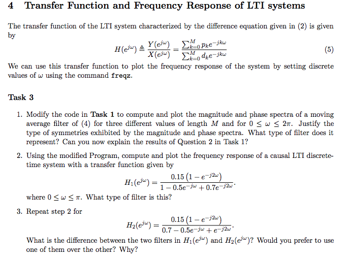 Solved % Task 1 % Simulation of an M-point Moving Average | Chegg.com