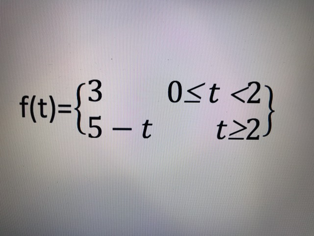 Solved Find LaPlace Transform: f(x) = {3 0 | Chegg.com