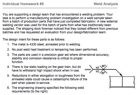 Weld Analysis You are supporting a design team that | Chegg.com