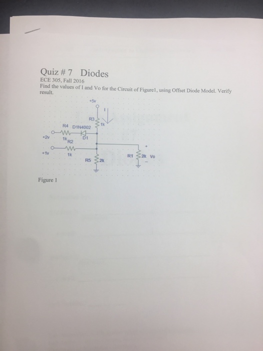 Solved Find the values, of I and V_o for the Circuit of | Chegg.com