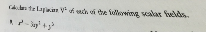 Solved Calculate the Laplacian nabla^2 of each of the | Chegg.com
