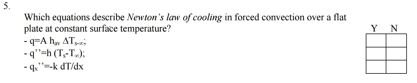 Solved Which equations describe Newton's law of cooling in | Chegg.com