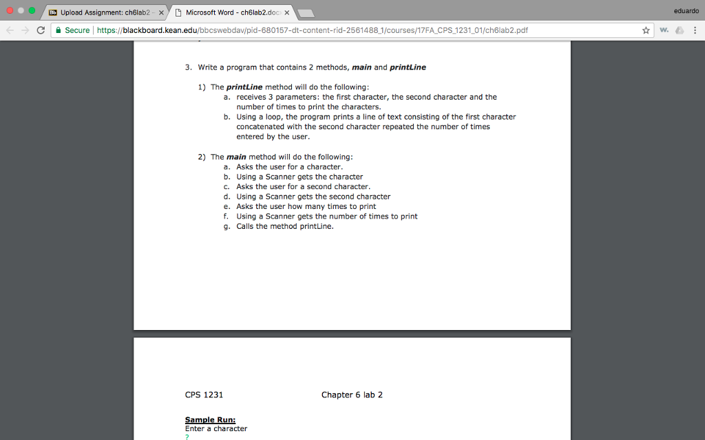 Solved eduardo Upload Assignment: ch6lab2 × y D Microsoft | Chegg.com