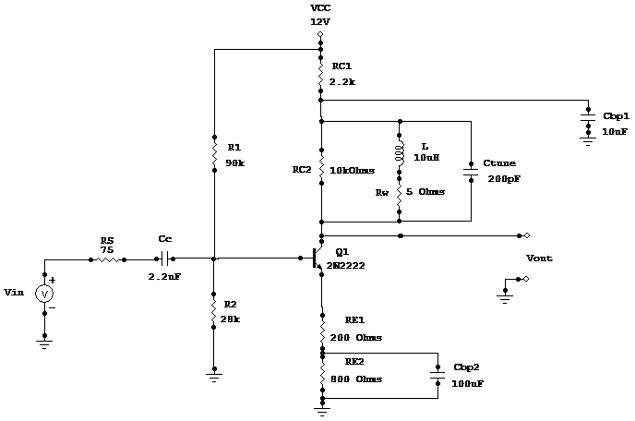 The circuit below is a simple tuned amplifier, with | Chegg.com