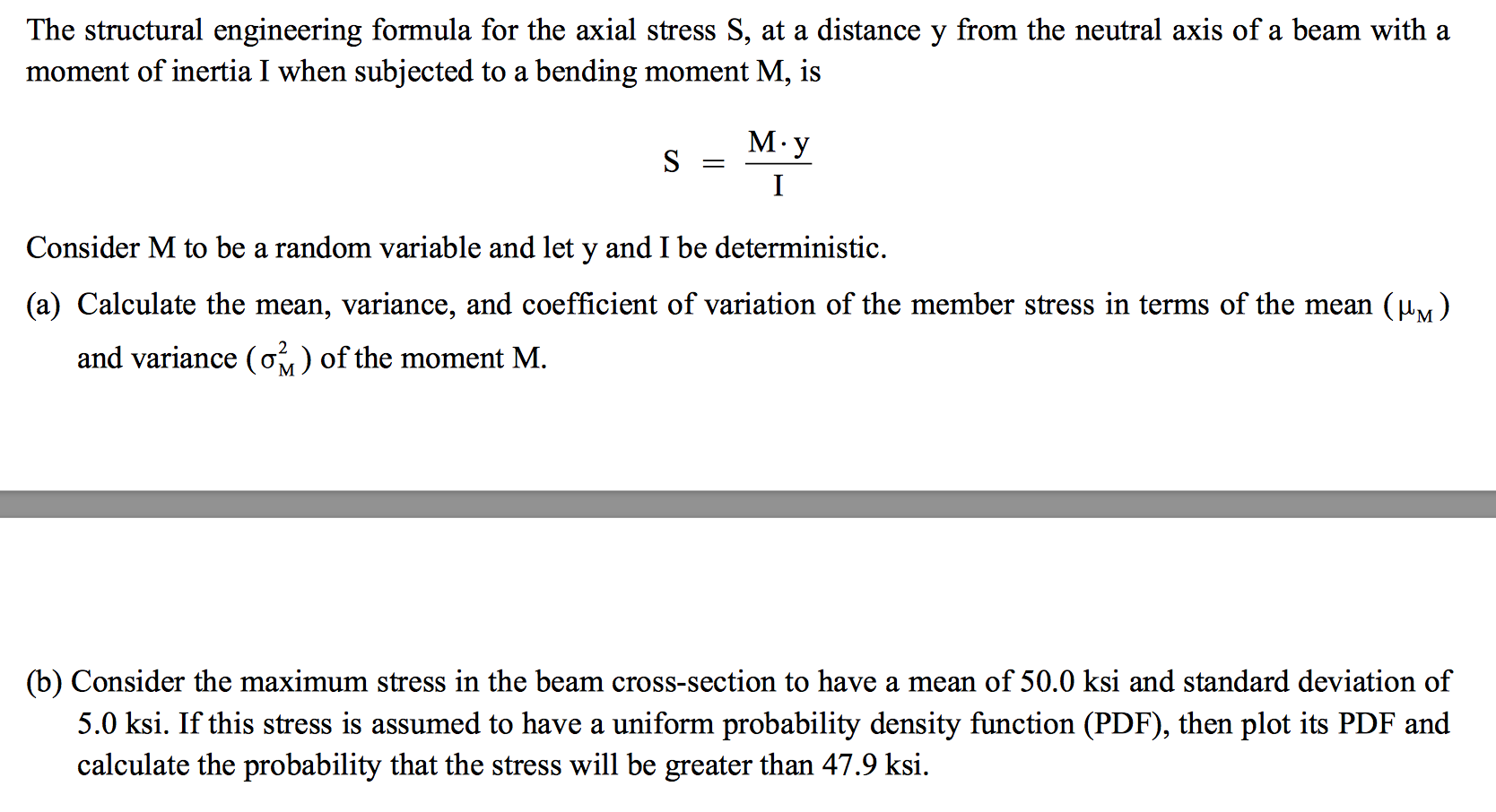 Solved (a) Calculate the mean, variance, and coefficient of | Chegg.com