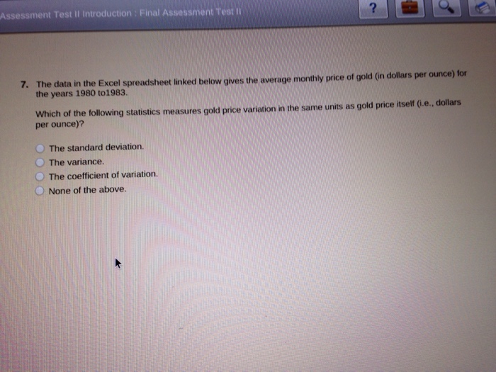 Solved 7. The data in the Excel spreadsheet linked below | Chegg.com