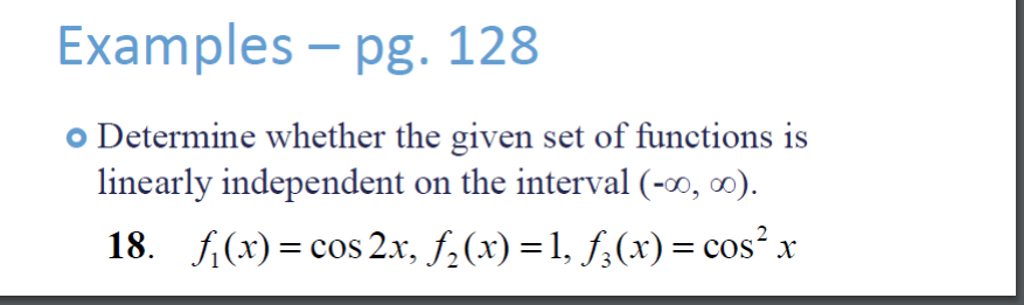 Solved Determine whether the given set of functions is | Chegg.com