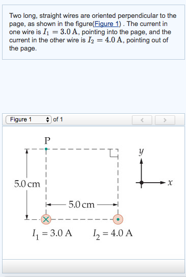 Solved Two long, straight wires are oriented perpendicular | Chegg.com