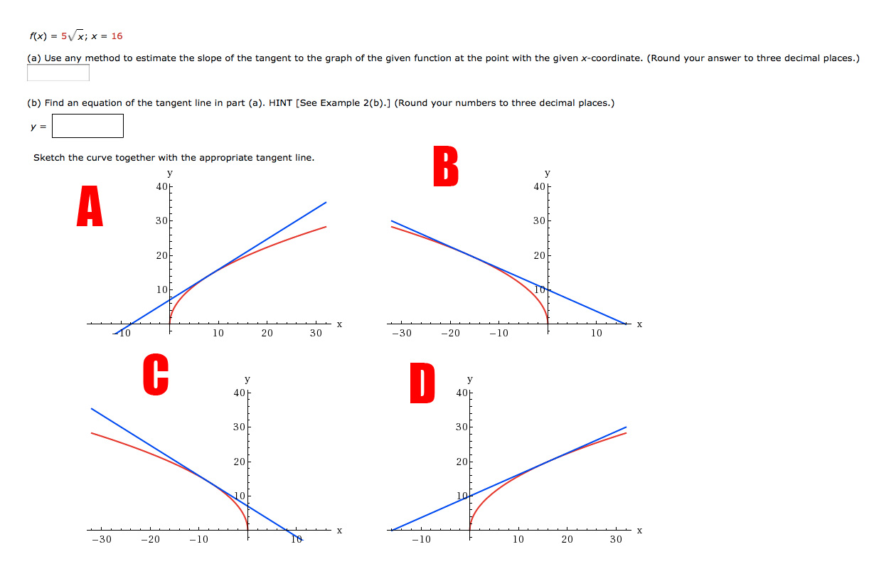 Solved f(x) = 5 root x; x = 16 (a) Use any method to | Chegg.com
