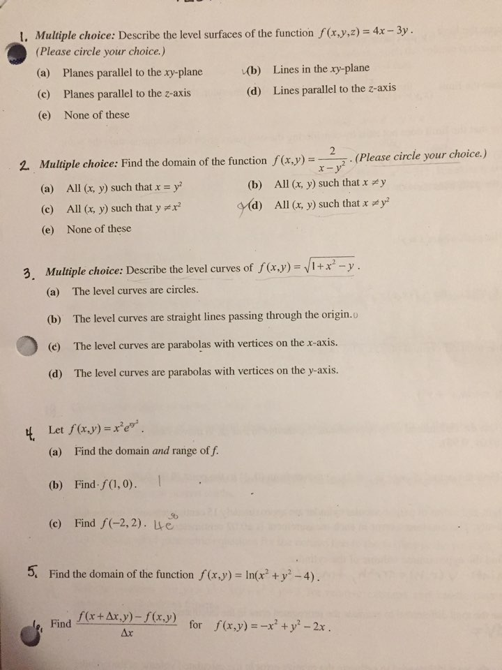 Solved Describe the level surfaces of the function f(x, y, | Chegg.com