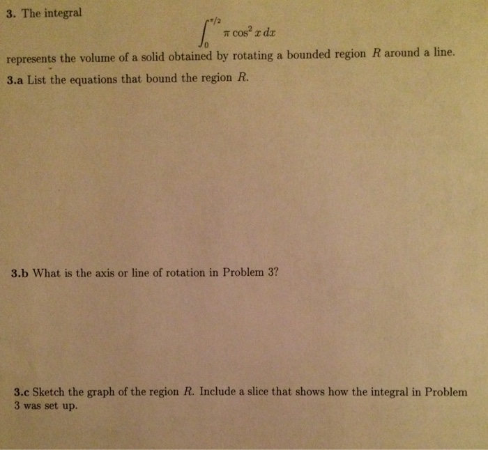 Solved The integral integral 0 pi /2 pi cos^2 x dx | Chegg.com