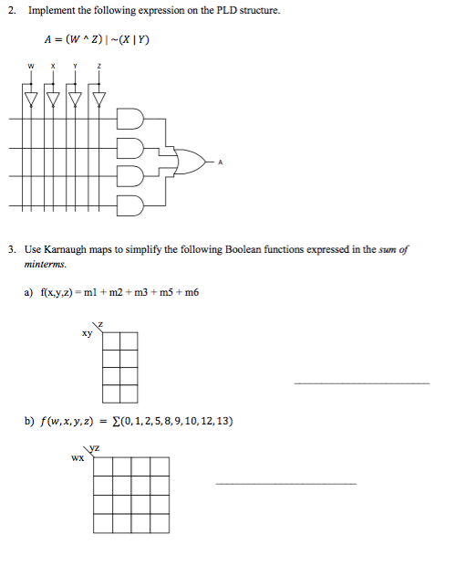Solved Implement the following expression on the PLD | Chegg.com