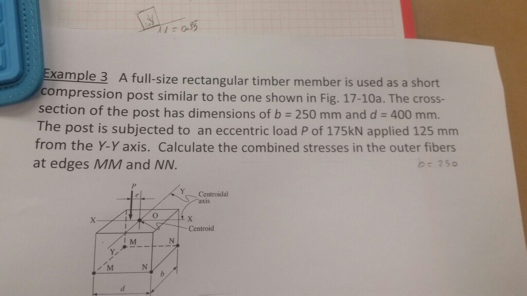 Solved A full-size rectangular timber member is used as a | Chegg.com