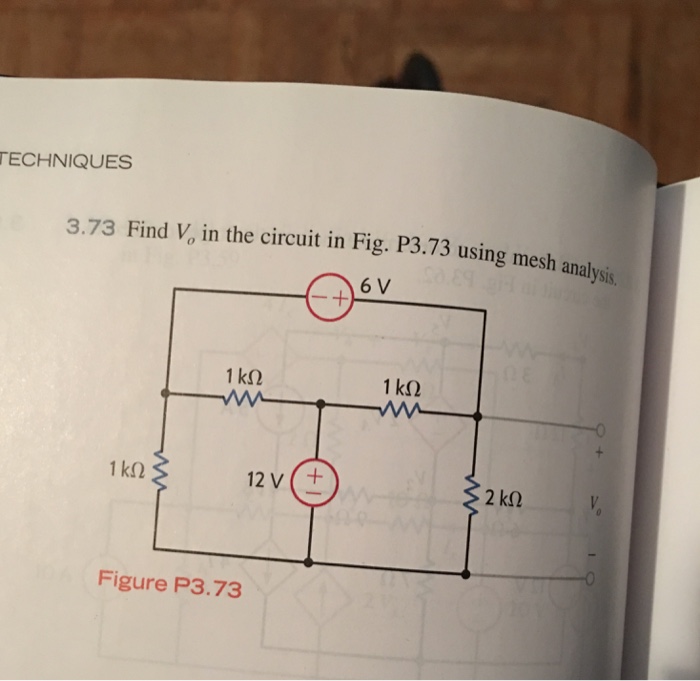 Solved Find V_0, in the circuit in Fig. P3.73 using mesh | Chegg.com