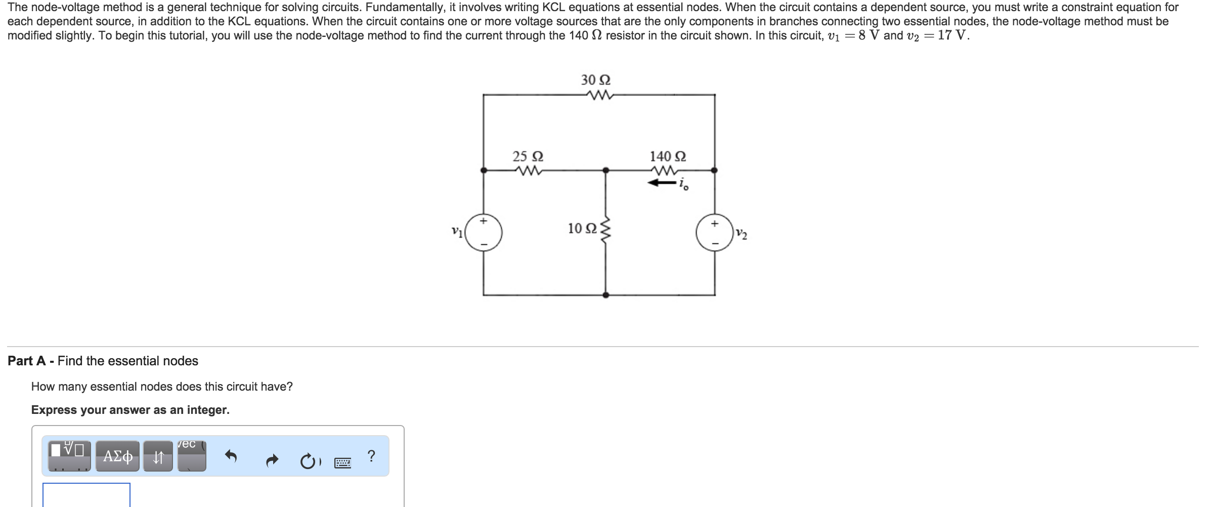 Solved The node-voltage method is a general technique for | Chegg.com