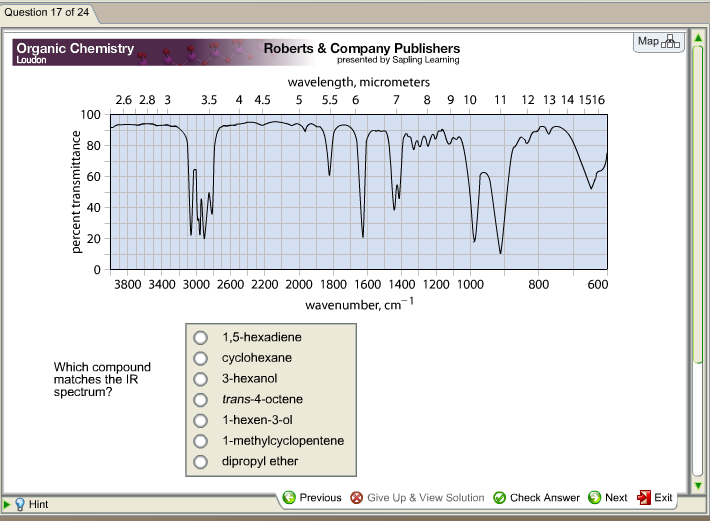 Solved Which compound matches the IR spectrum? 1, | Chegg.com
