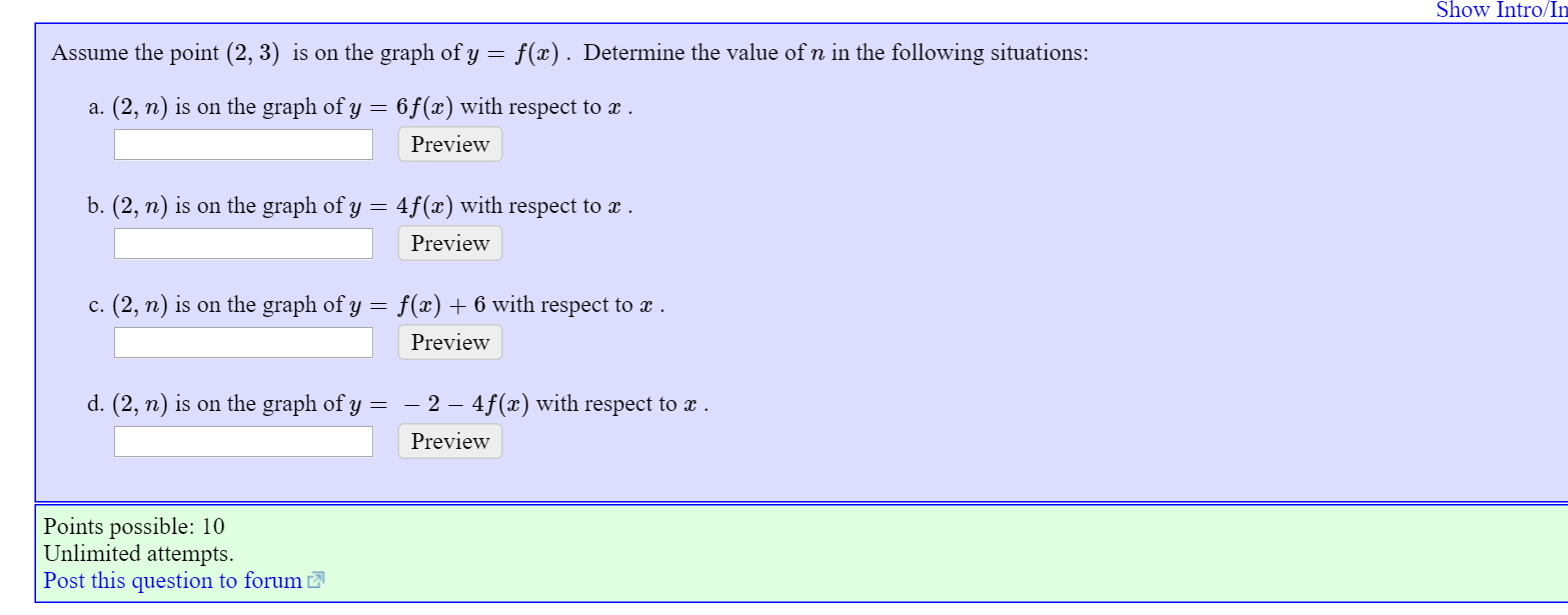 Solved Assume the point (2, 3) is on the graph of y = f(x). | Chegg.com