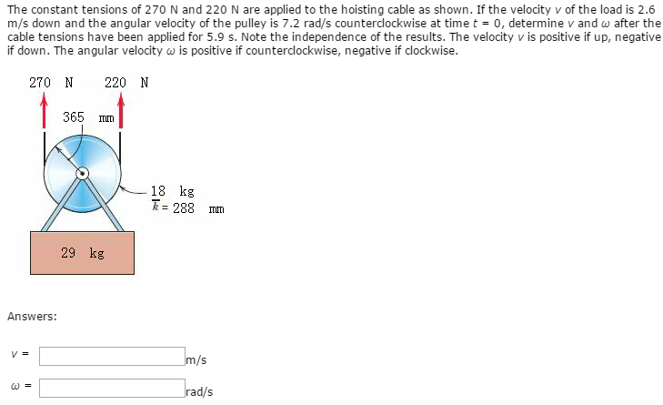 Solved The constant tensions of 270 N and 220 N are applied | Chegg.com