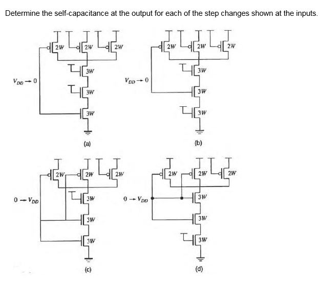 Determine the self-capacitance at the output for each | Chegg.com