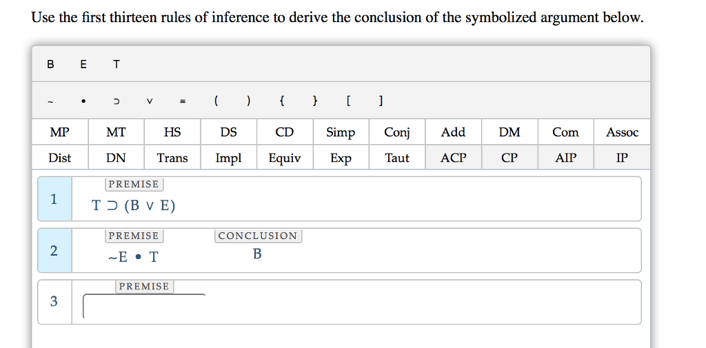 Solved Use the first thirteen rules of inference to derive | Chegg.com