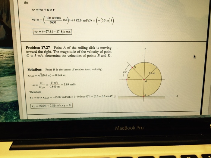 Solved Point A of the rolling disk is moving toward the | Chegg.com