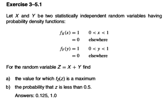 Solved Exercise 3-5.1 Let X and Y be two statistically | Chegg.com