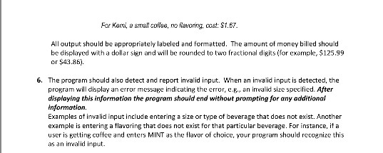 Solved Functional Specifications: The program will prompt | Chegg.com