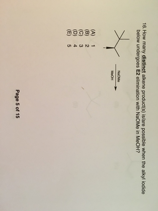 Solved How many distinct alkene product(s) is/are possible | Chegg.com