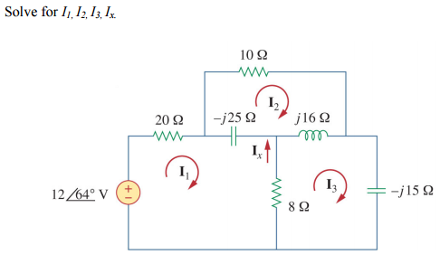Solved Solve for I1, I2, I3, and Ix | Chegg.com