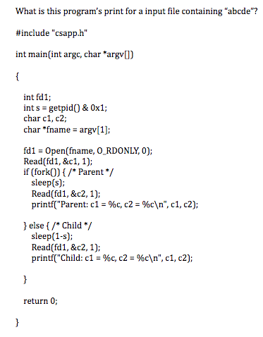 Solved What is this program's print for a input file | Chegg.com