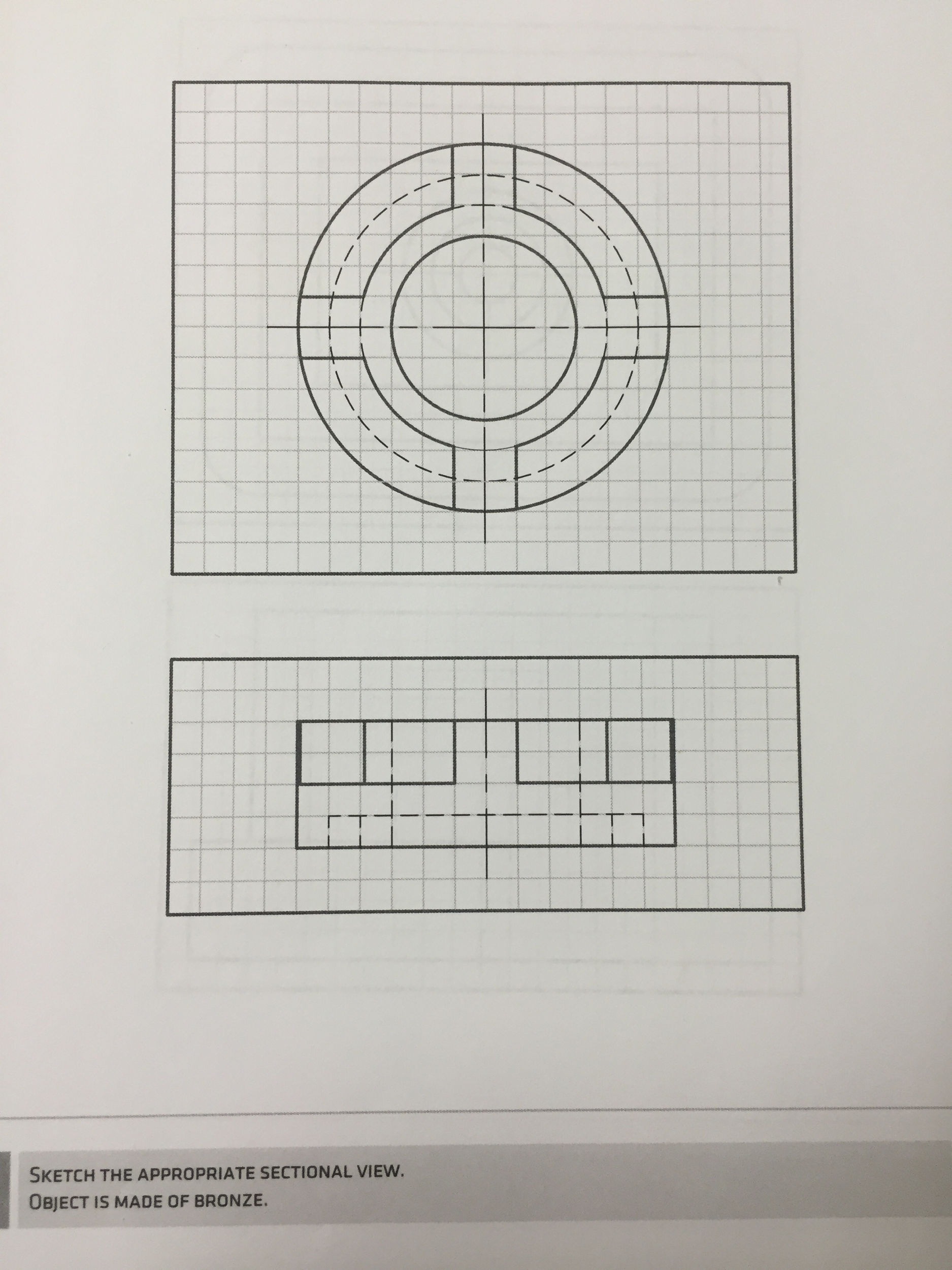 Solved Sectional Views: Sketch SKETCH THE APPROPRIATE | Chegg.com