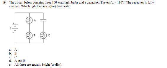 Solved The circuit below contains three 100-watt light bulbs | Chegg.com