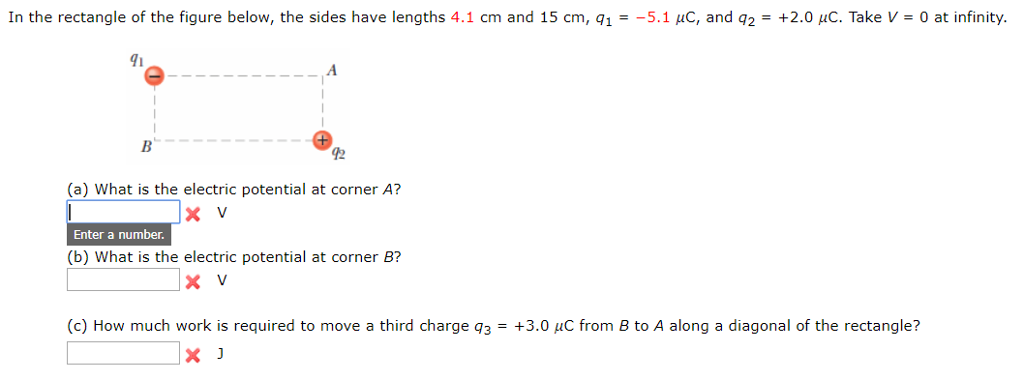 Solved In the rectangle of the figure below, the sides have | Chegg.com