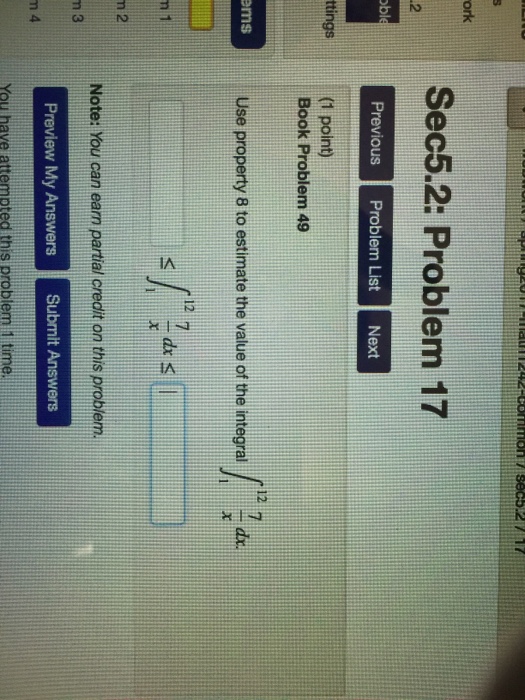Solved Sec5 2: Problem 3 Previous Problem List Next Book | Chegg.com