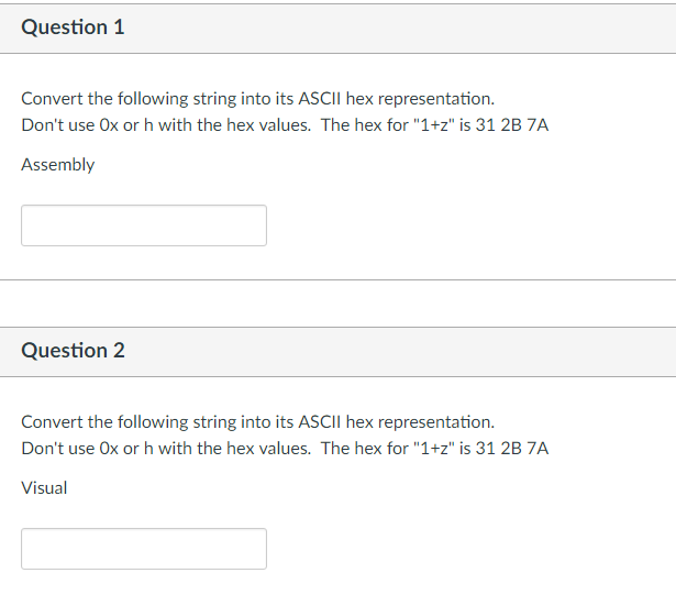 Solved Question 1 Convert the following string into its | Chegg.com