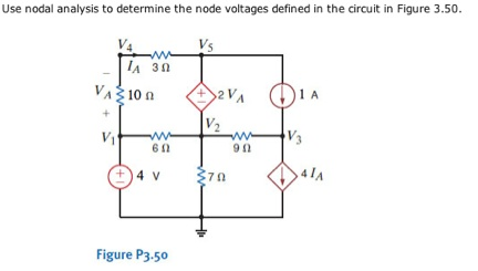 Solved Use nodal analysis to determine the node voltages | Chegg.com